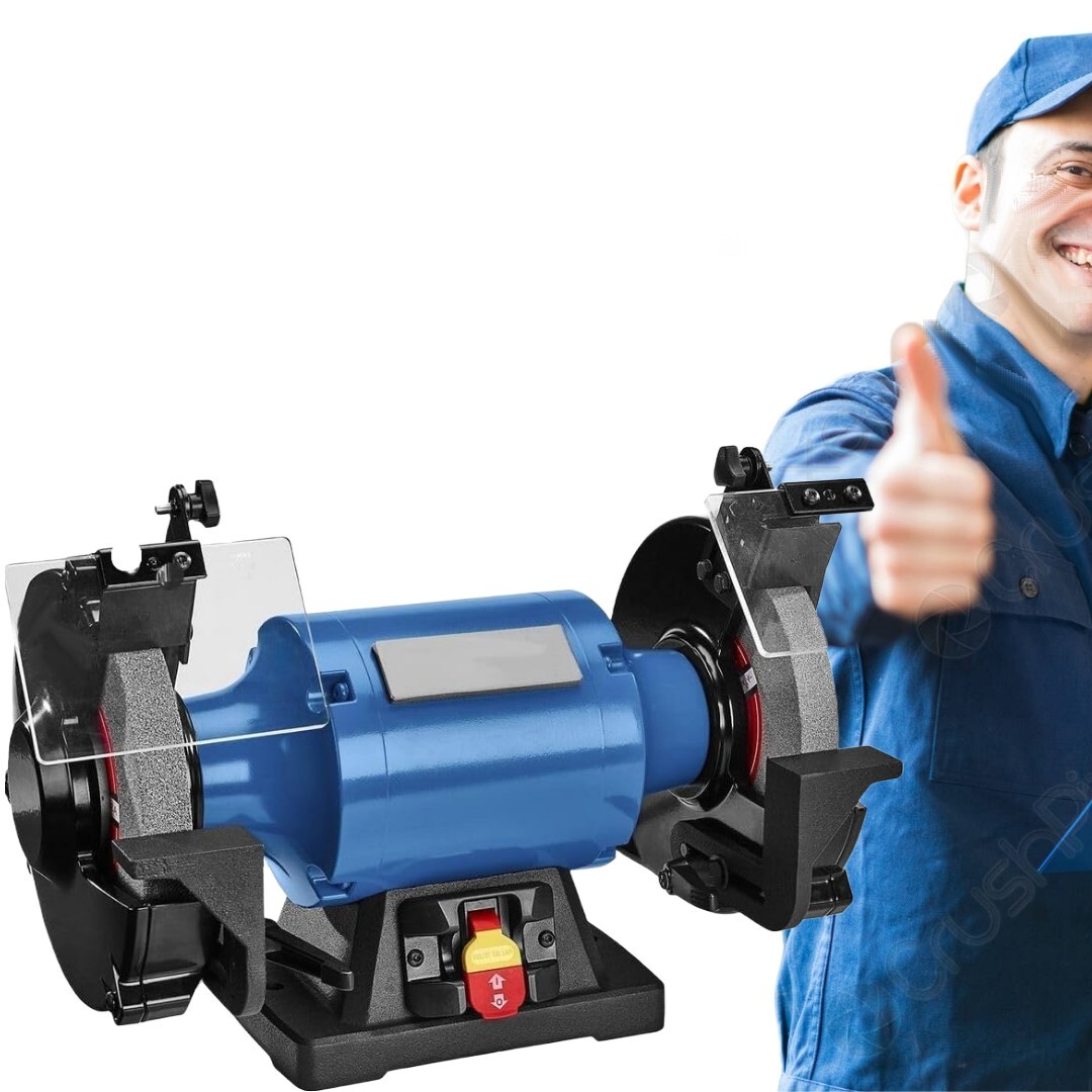 Hercules-Compatible 8 in Heavy Duty Professional Bench Grinder HE093, 1 ...