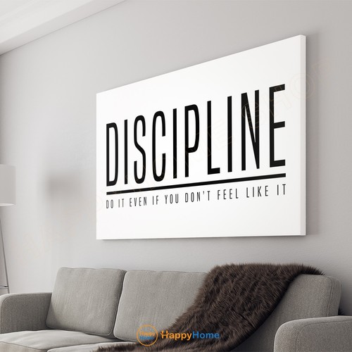 Discipline Definition Wall Art Motivational Poster Inspirational Office ...