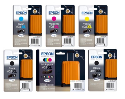 Epson 405XL, 405XXL, Suitcase Ink Cartridges, T02J1 T05H1 T05H2 T05H3 ...
