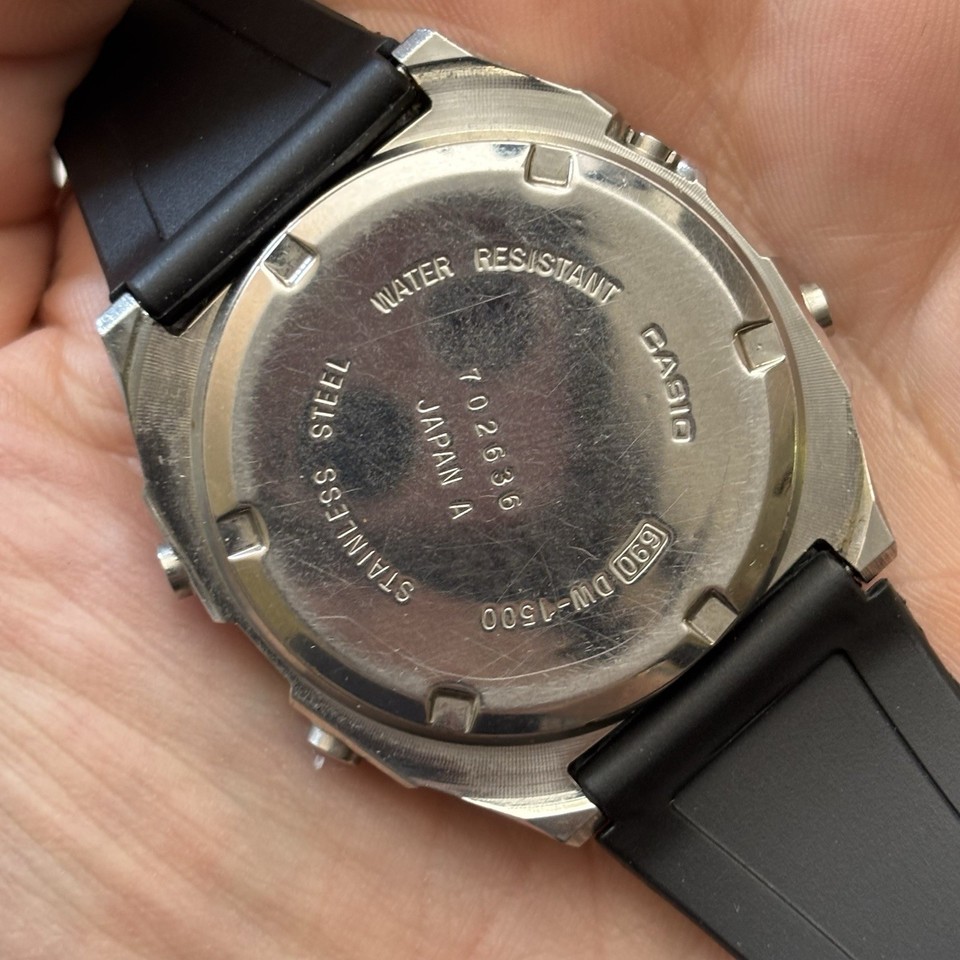 Vintage 1988 CASIO Divers DW-1500 JAPAN 690 Digital Watch Mens - New ...