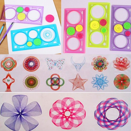 Toy Drawing Art Students Stationery Spiral Tool Spirograph Ruler ...