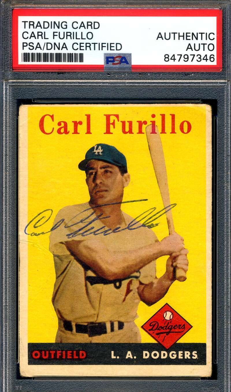 Carl Furillo PSA DNA Signed 1958 Topps Autographed | eBay