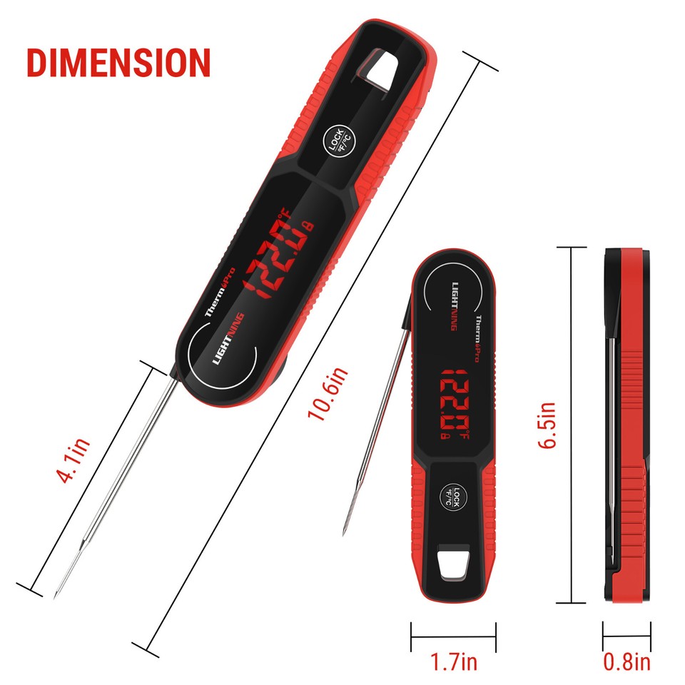 ThermoPro TP622W 1s Instant Read Calibratable Meat Thermometer 10-Year ...