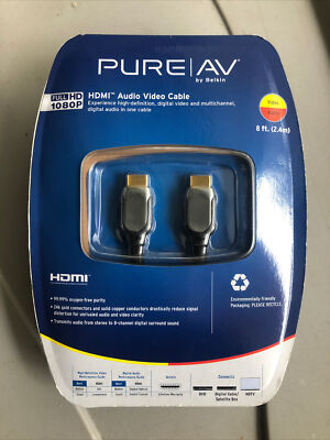 Belkin PureAV HDMI A/V Cable for Audio/Video Device - 8FT New 8 ft | eBay