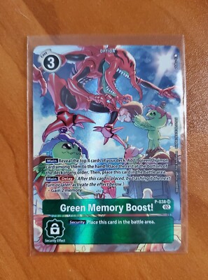Digimon TCG Promo Adventure Box RB01 - Green Memory Boost P-038 SR | eBay