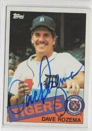 Dave Rozema 1985 Topps autographed auto signed card Detroit Tigers | eBay