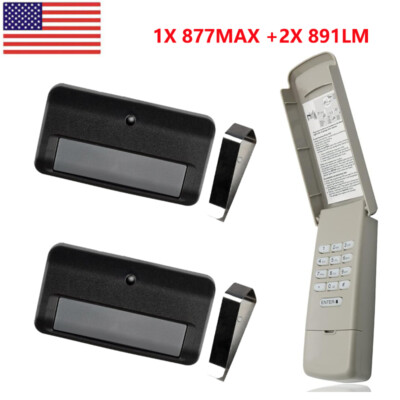 891LM Remote and 877LM Keypad for Liftmaster Chamberlain Garage Door ...