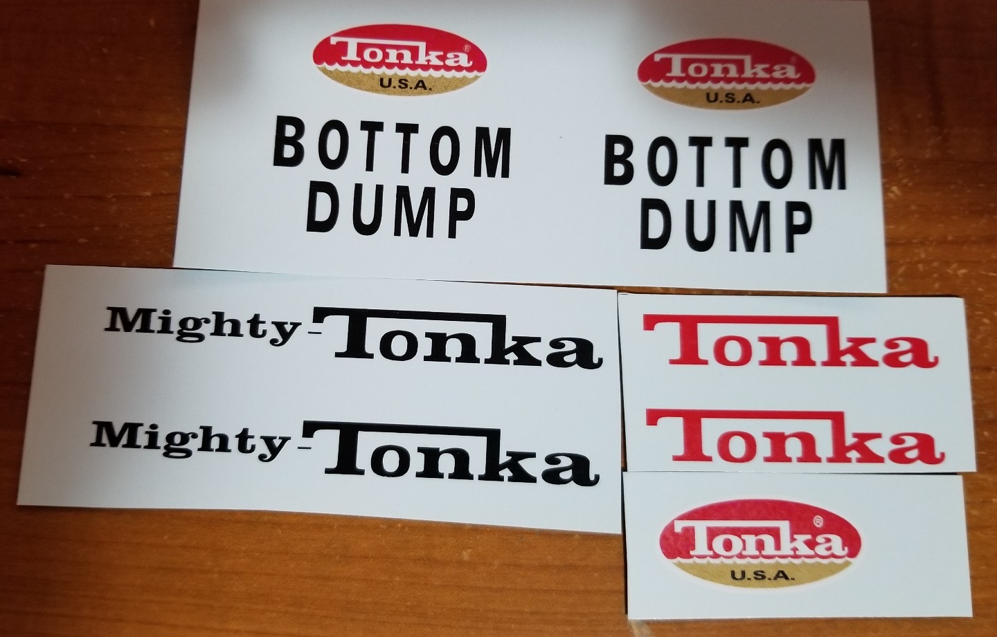 MIGHTY TONKA BOTTOM DUMP USA VINYL PEEL AND STICK or Water slide DECAL ...