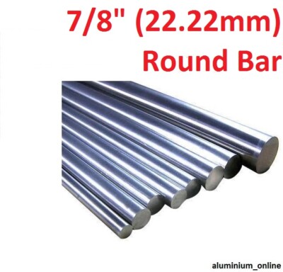 ALUMINIUM ROUND BAR 7/8 (22.22mm) lengths 100mm to 2500mm 2.5m | eBay UK