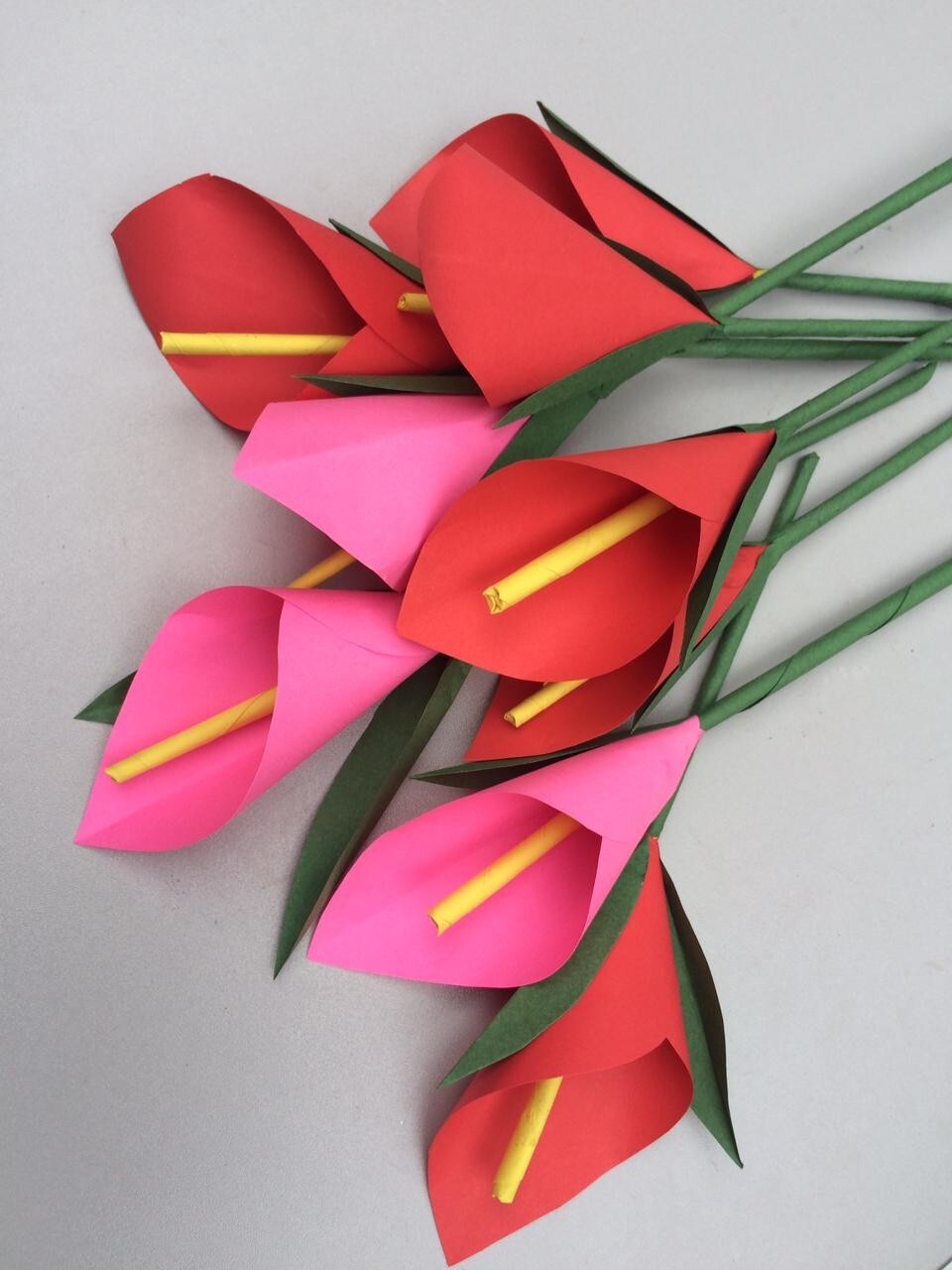 Anthurium Paper Flowers Backdrop Home Party Nursery Decor 10 Pieces ...