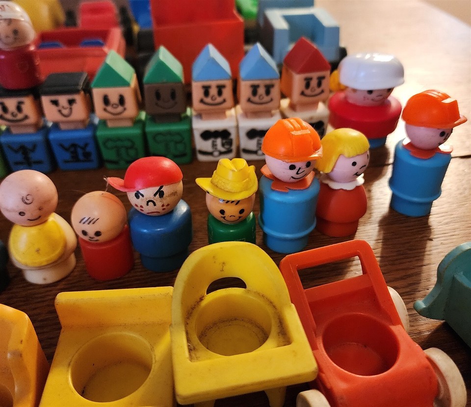 100+ VINTAGE FISHER-PRICE & PLAYSKOOL LITTLE PEOPLE & ACCESSORIES WOOD ...