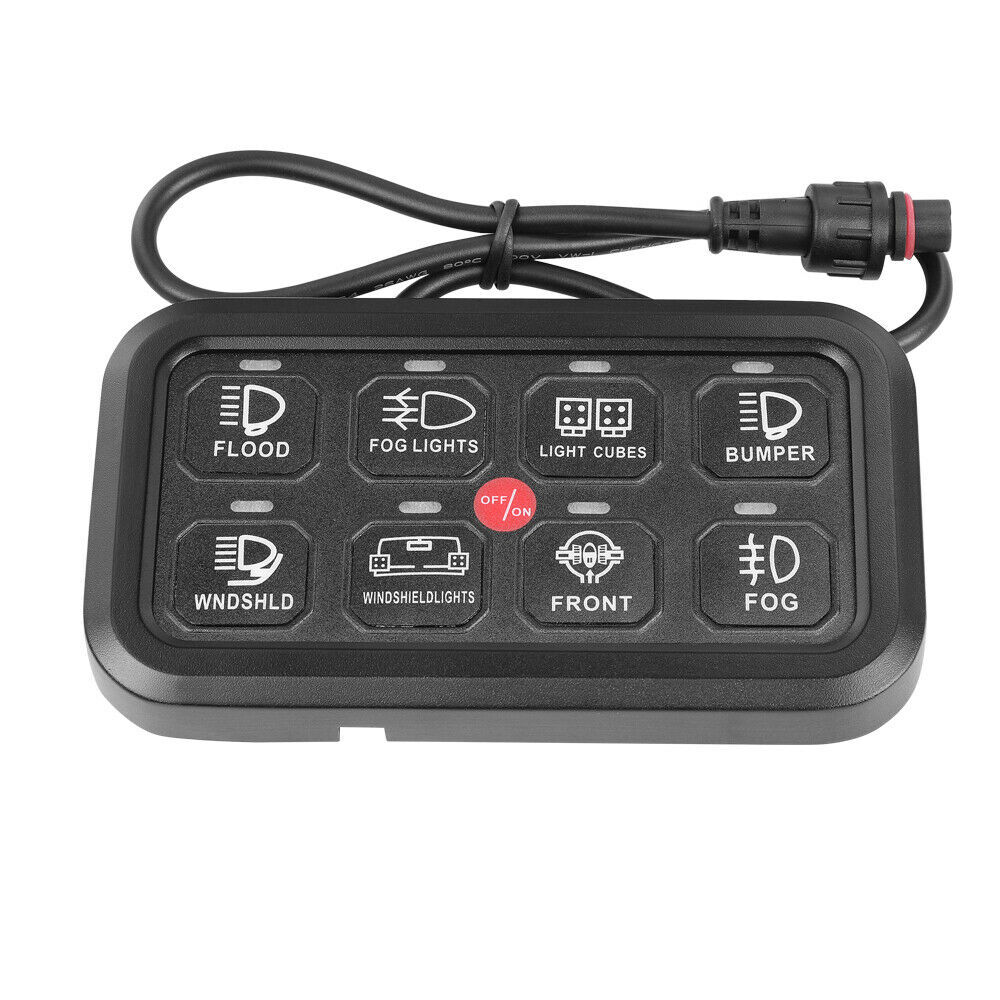 8Gang LED Switch Control Panel Electronic Relay System Car Boat Marine ...