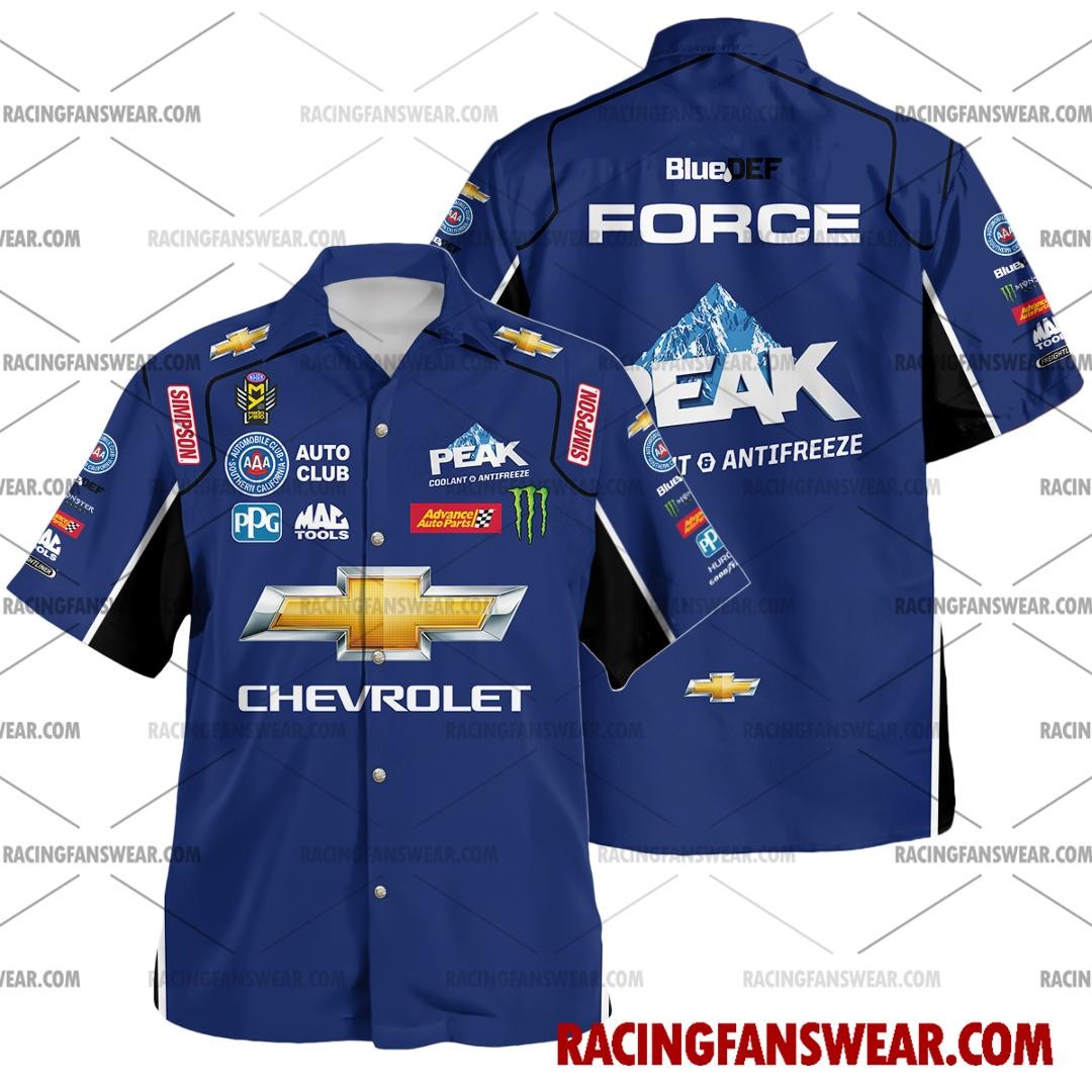 John Force NHRA Racing Uniform Apparel Clothes Hawaiian Shirts | eBay