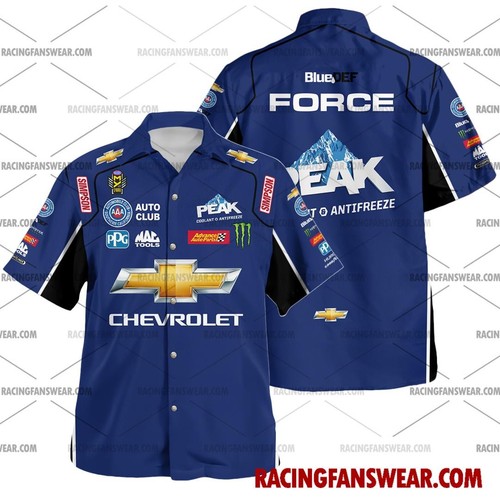 John Force NHRA Racing Uniform Apparel Clothes Hawaiian Shirts | eBay