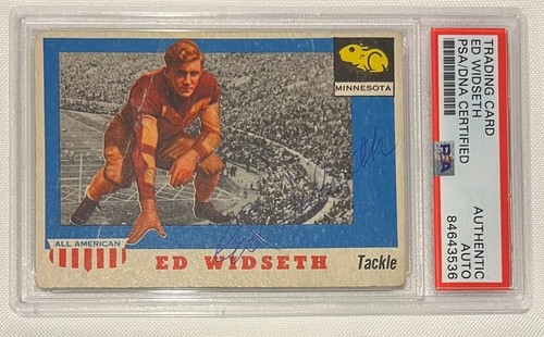 Ed Widseth - Minnesota Gophers - Autographed / Signed 1955 Topps AA ...
