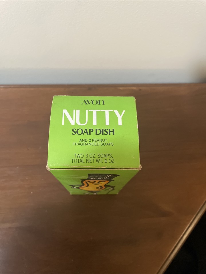 Vintage Avon Mr. Peanut Nutty Soap Dish with 2 Peanut Fragranced Soaps Orig Box | eBay