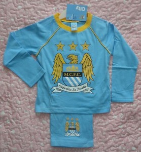 Boys Official Manchester City FC Football Pyjamas Pure Cotton PJ's 3-4 ...