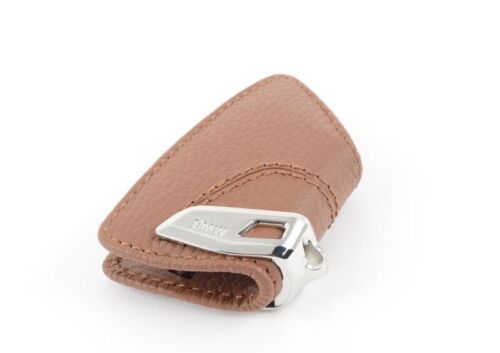Genuine BMW Key Case Fob For Stainless Steel Clip Saddle Brown ...