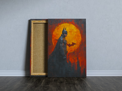 Batman Poster and Canvas Print - Gotham City Sunset- Stretched ...