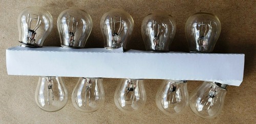 10 pcs #1157(1034) Clear Bulb DUAL ELEMENT TAIL & BRAKE LIGHT BULBS OEM ...