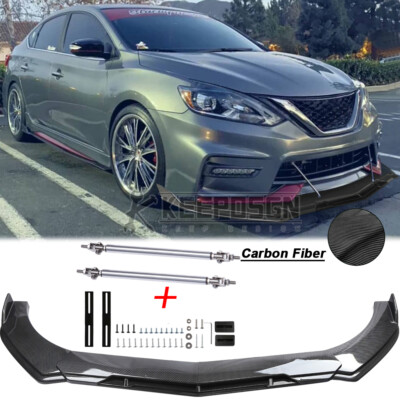 Front Bumper Lip Splitter Body Kit CARBON FIBER for Nissan Sentra SE-R ...