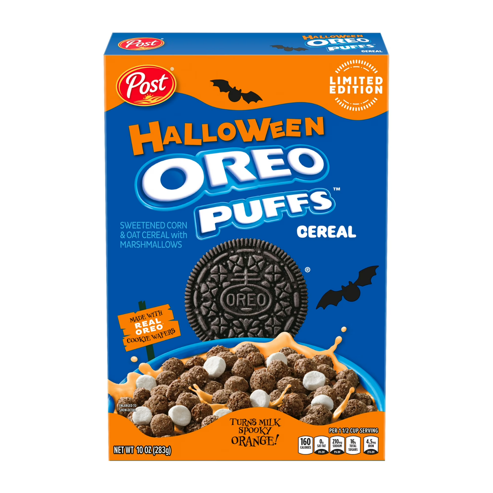 Limited-Edition, 🎃, Post OREO PUFFS Halloween Cereal, 10oz Box, 🦇 | eBay