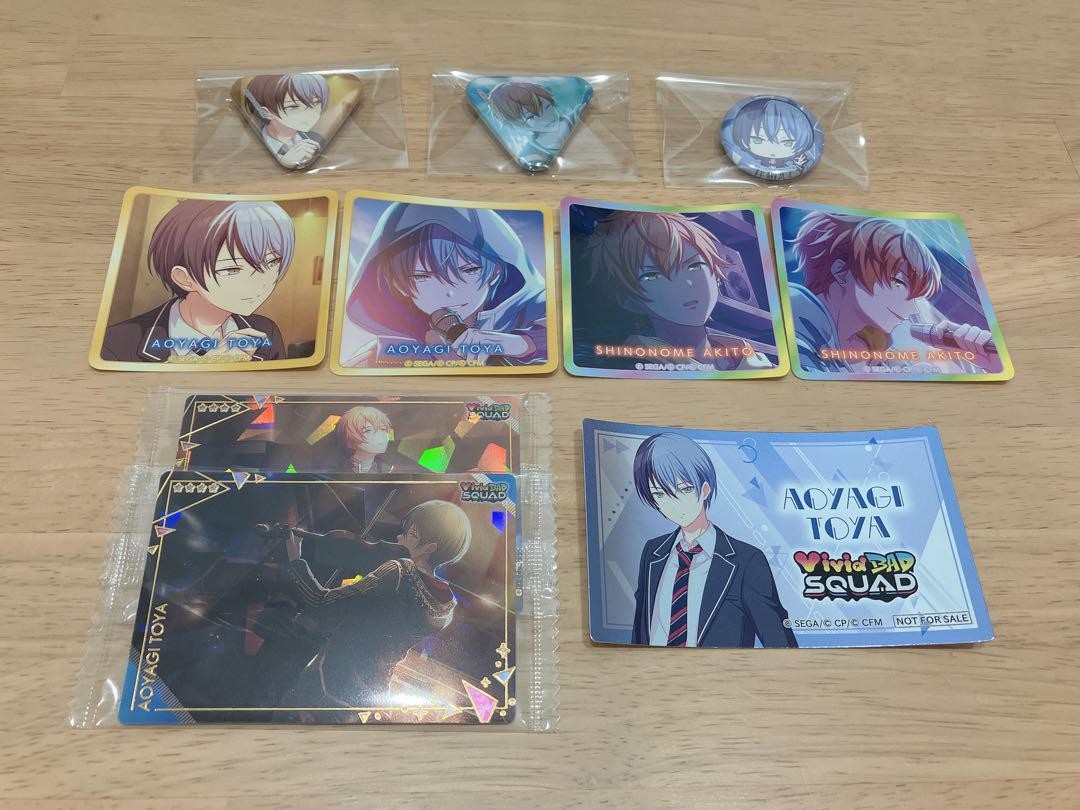 Project Seka Akito Shinonome Can Badge Sticker Wafer Card Anime ...