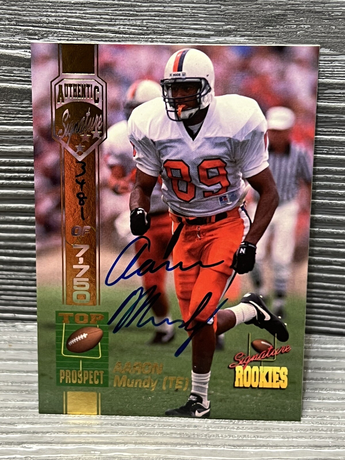 1994 Signature Rookies Autographs Aaron Mundy #39 Virginia #3481 of ...