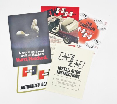 Vintage Hurst Hatched Dealer Brochure Packet Package Book Factory ...