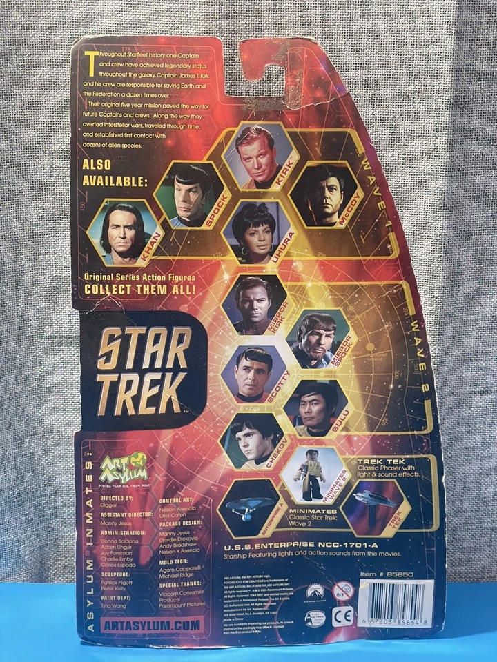2003 Art Asylum Star Trek The Wrath of Khan Khan with Starfleet Gear | eBay