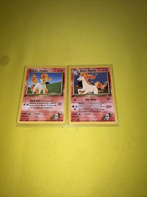 Pokémon TCG Blaine’s Ponyta 64/132 AND Blaine’s Rapidash 33/132 1st ...