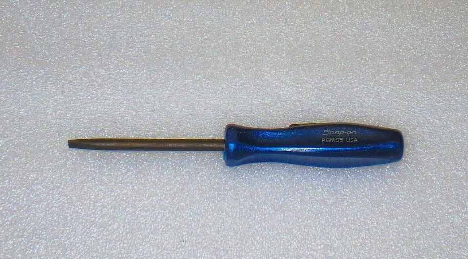 *NEW* Snap-On POCKET PRY BAR STRAIGHT BLADE *BLUE HARD HANDLE* PBMS5MB ...