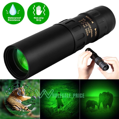 Military Army 4K 10-300X40mm Monocular with Night Vision High Power ...