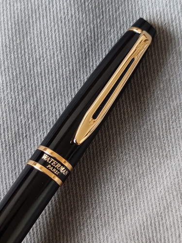 🔴Waterman Vintage Paris Fountain Pen Black Gold Trim Made In France🔴 | eBay