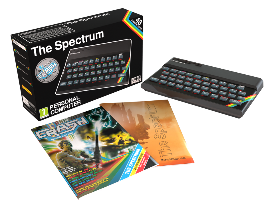 THE ZX SPECTRUM - RETRO GAMES - BOXED NEW - UK Version with CRASH Mag ...