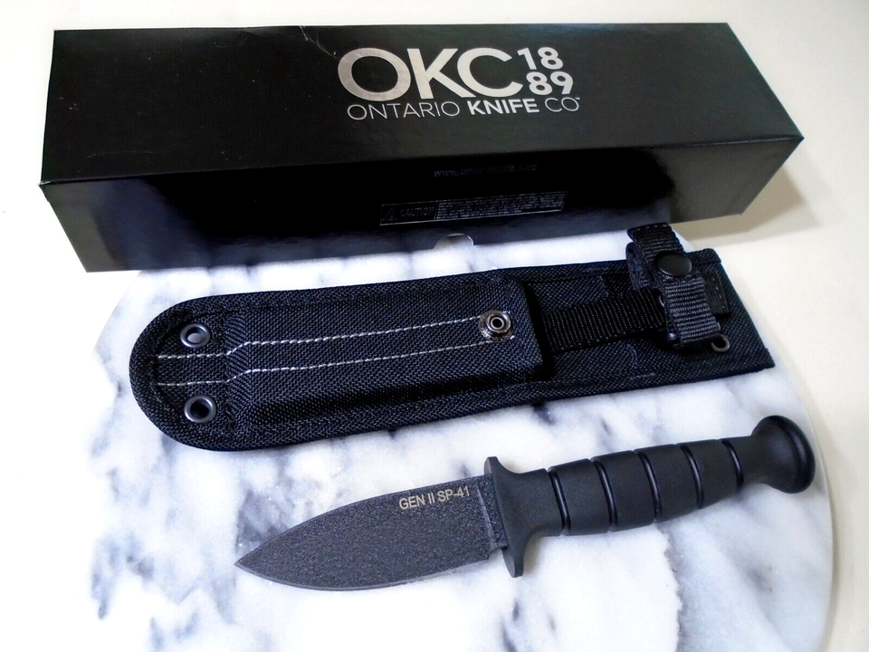 OKC Ontario Gen II SP-41 Dagger Combat Knife 5160 Full Tang ON8541 8.25 ...
