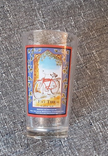 Fat Tire Amber Ale Beer Pint Glass Clear Fort Collins Pint Beer Glass ...
