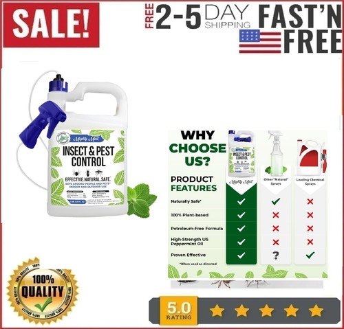 Mighty Mint Gallon (128 Oz) Insect and Pest Control Peppermint Oil ...