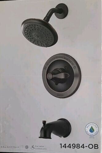 Delta Porter Handle Tub and Shower Faucet in Oil Rubbed Bronze ...