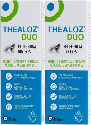 2 x Thea Thealoz Duo Eye Drops 10ml 3662042002458| eBay