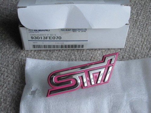Subaru 93013FE070 Genuine Impreza 2004 WRX STi Pink Grille Emblem ...