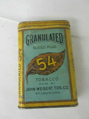 VINTAGE ADVERTISING GRANULATED 54 VERTICAL POCKET TIN 828-I | eBay