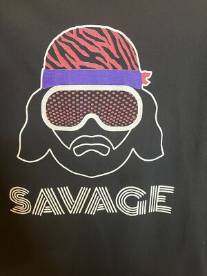 WWE Macho Man Randy Savage T-Shirt Adult XL Black | eBay