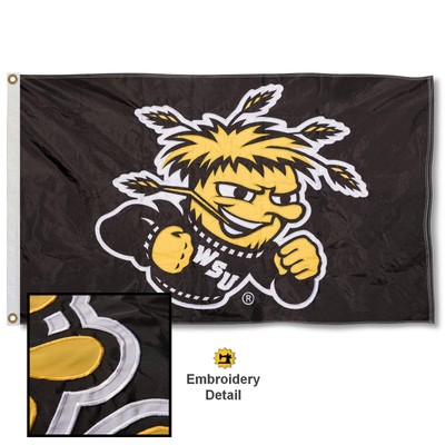 Wichita State University Embroidered and Appliqued Nylon Flag | eBay