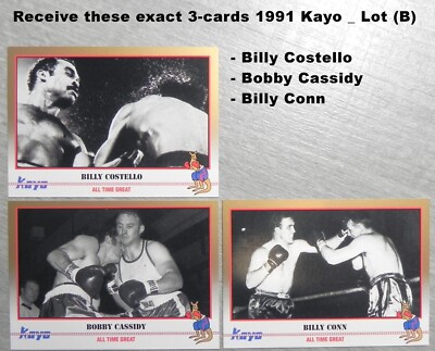 Costello / Cassidy / Conn _ Receive this Exact 3-Card Lot (B) 1991 Kayo ...