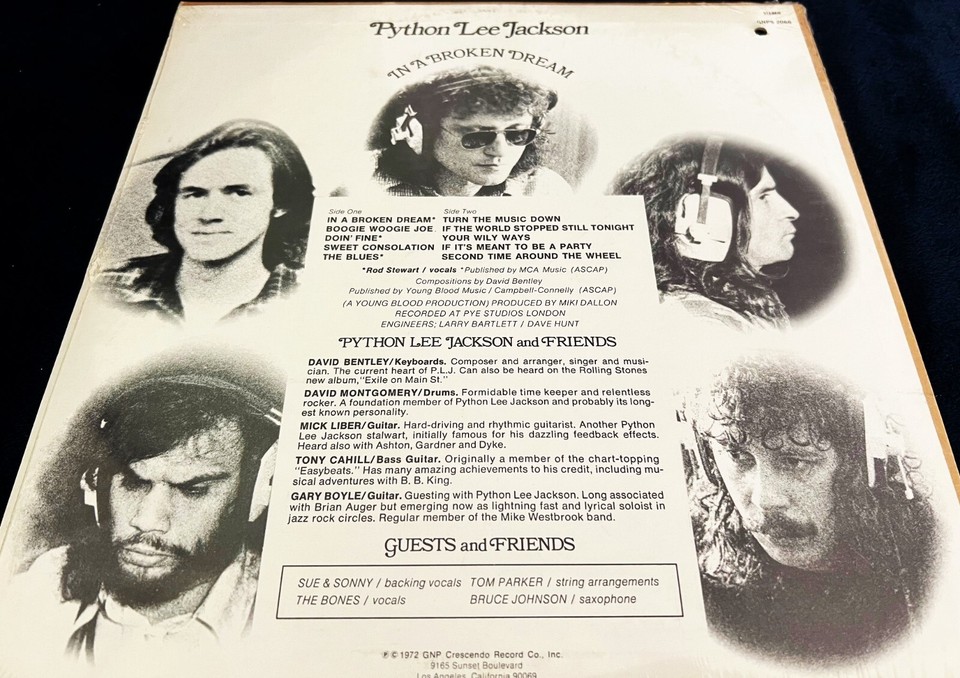 Python Lee Jackson In a Broken Dream SEALED VINYL Guest Rod Stewart OOP ...