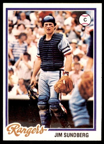 1978 TOPPS JIM SUNDBERG TEXAS RANGERS #492 (102) | eBay