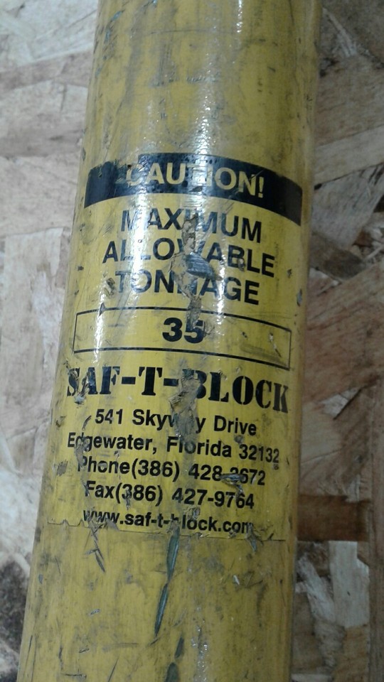 SAF-T-BLOCK Max Allowable Tonage 35 #1190KWC51PR4 | eBay