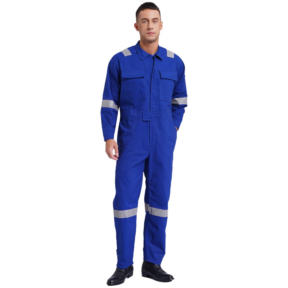 Mens Coveralls Jumpsuit Work Overalls One-piece Dustproof Dungarees ...