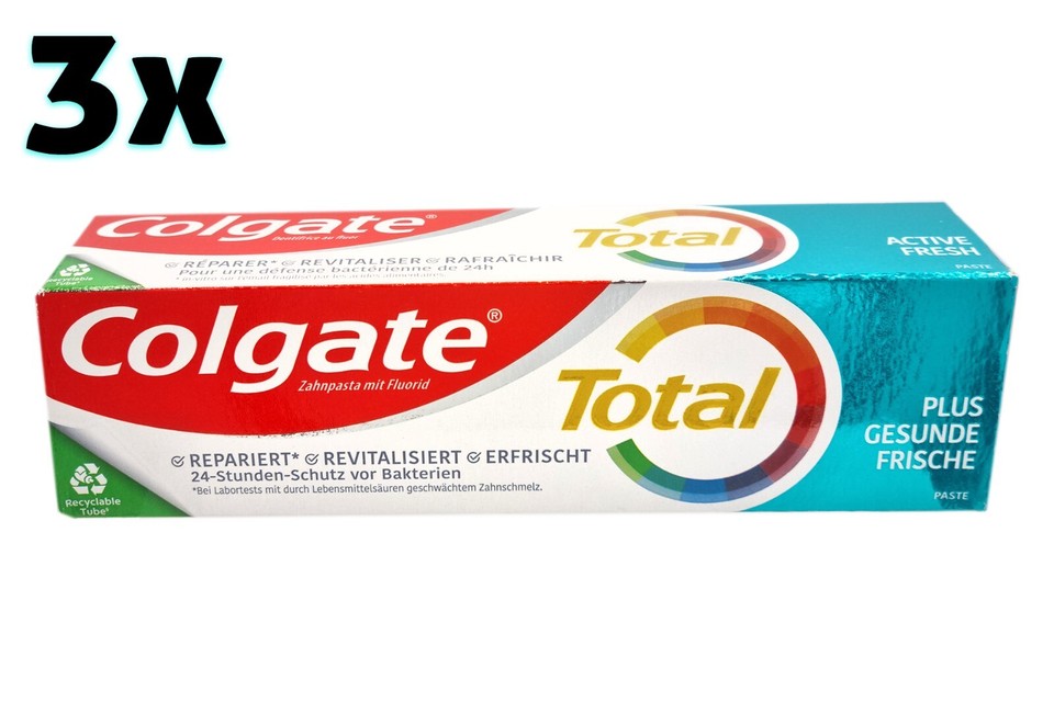 3 x 75ml Colgate Total Plus toothpaste 🌟 3 tubes from Germany | eBay